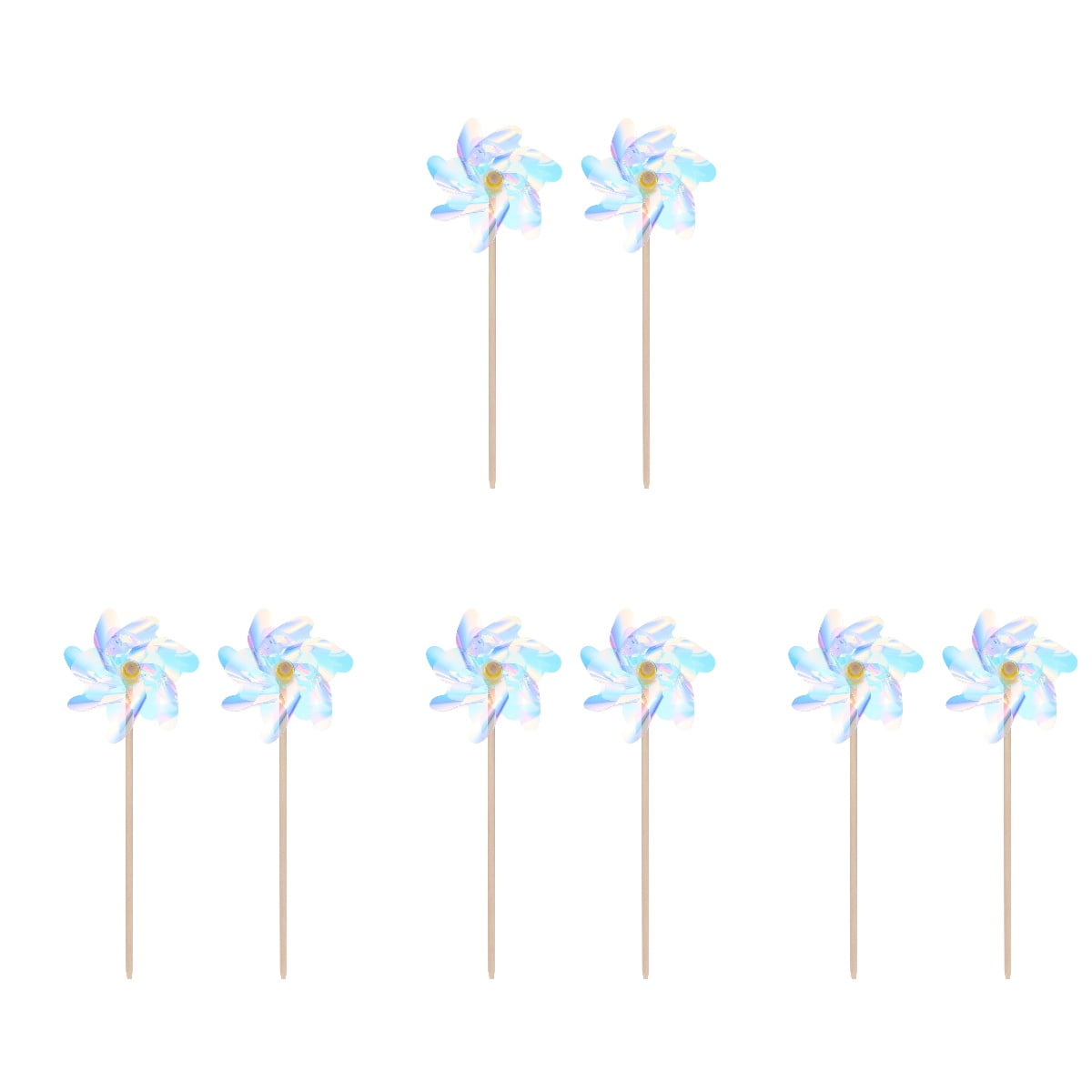 FOMIYES Wood Pinwheels Assorted Color Children Outdoor 8Pcs 15.7X7.1X6 ...