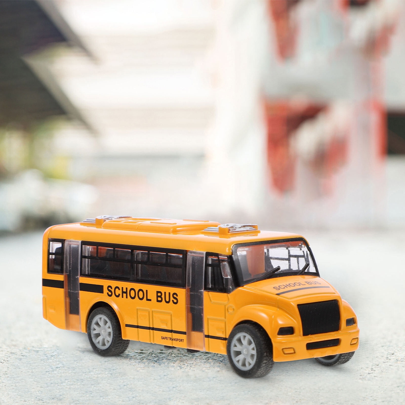 FOMIYES Educational School Bus Toy Pull Back Action Children 4Pcs 5.1X1 ...