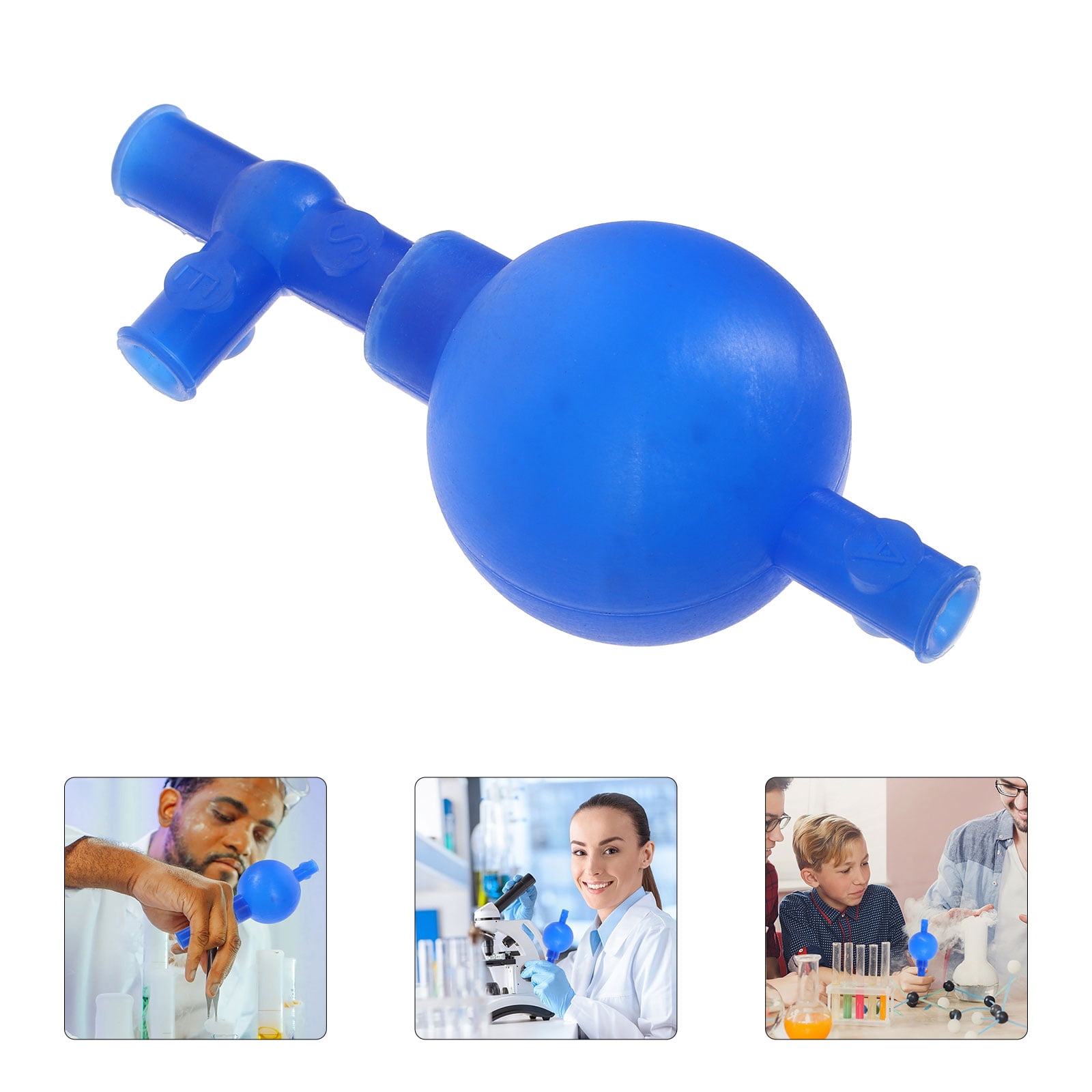 FOMIYES Silicone Laboratory Suction Ball Pipette Filler Blue for ...