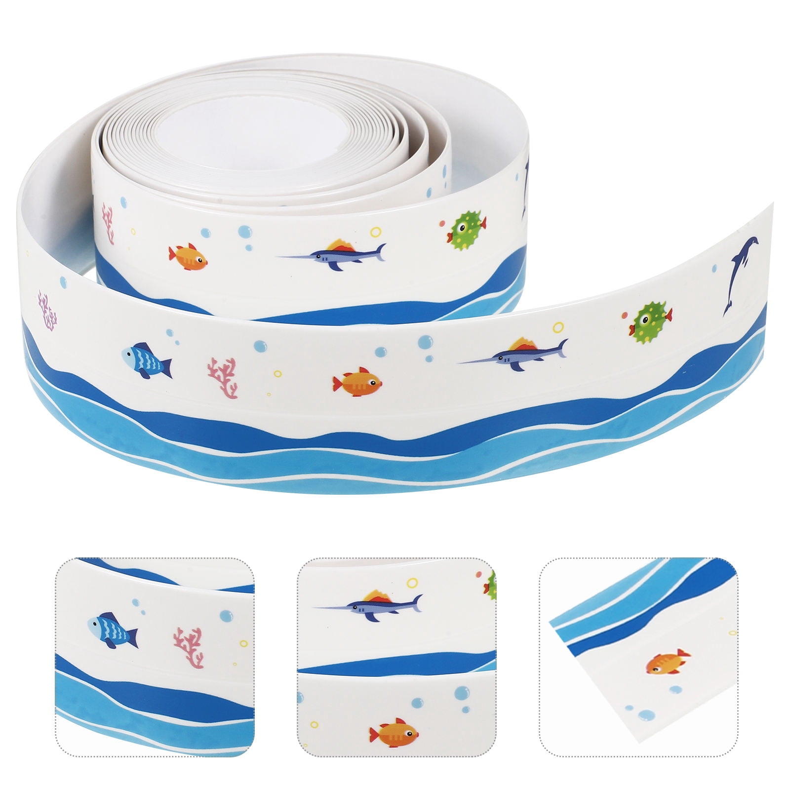 FOMIYES Sky-Blue 320x1.5in PVC Caulk Strip Tape for Bathroom Sink and ...
