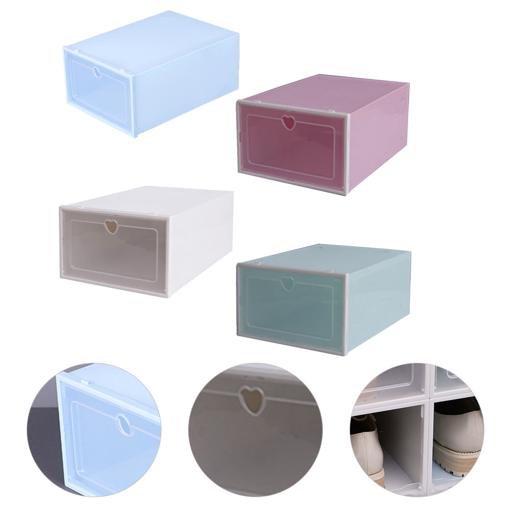 FOMIYES Stackable Shoes Case Shoes Box PP Plastic with Transparent ...