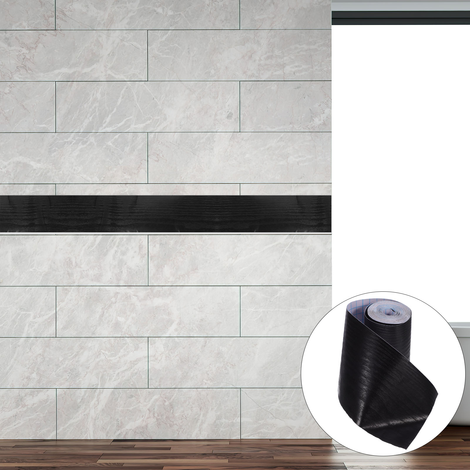 FOMIYES Textured Wall Borders Self Adhesive Wood Grain Skirting ...