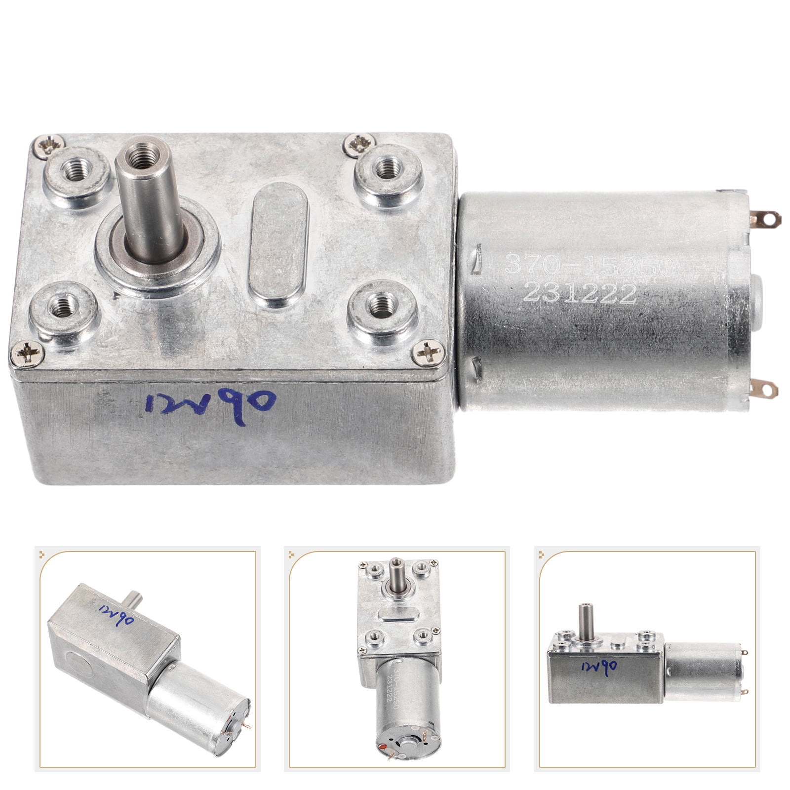 FOMIYES Worm Gear Motor Electric Motor Zinc Alloy 1Pack Low Speed ...