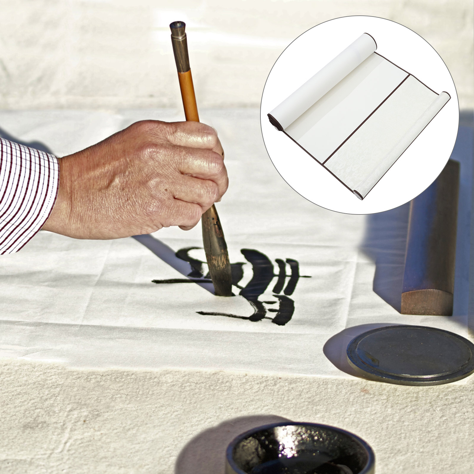 FOMIYES Blank Hanging Rice Paper Scroll Beige 2-Pcs - Walmart.com