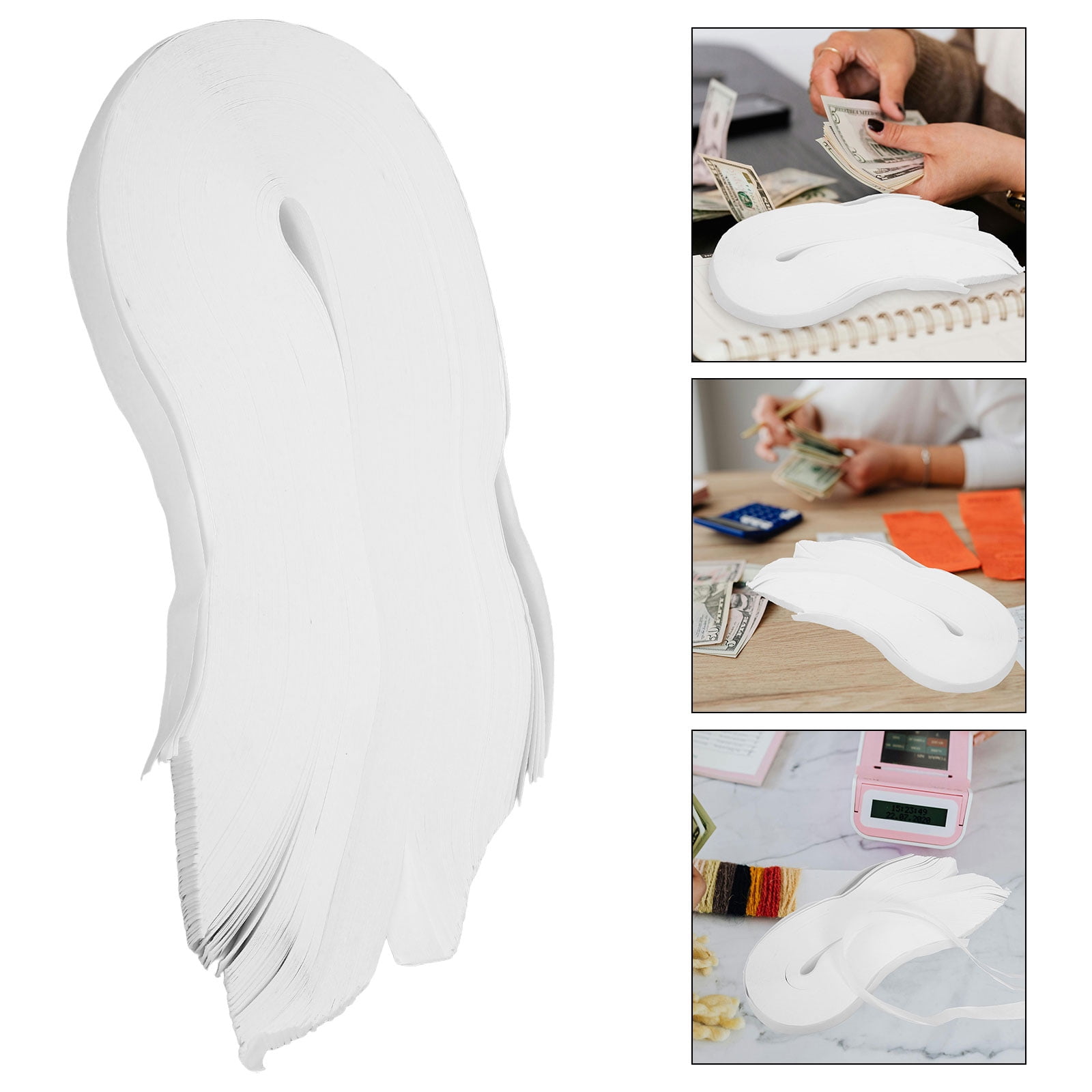 FOMIYES White Banknote Paper - 400pcs Currency Band Bundles - Self ...