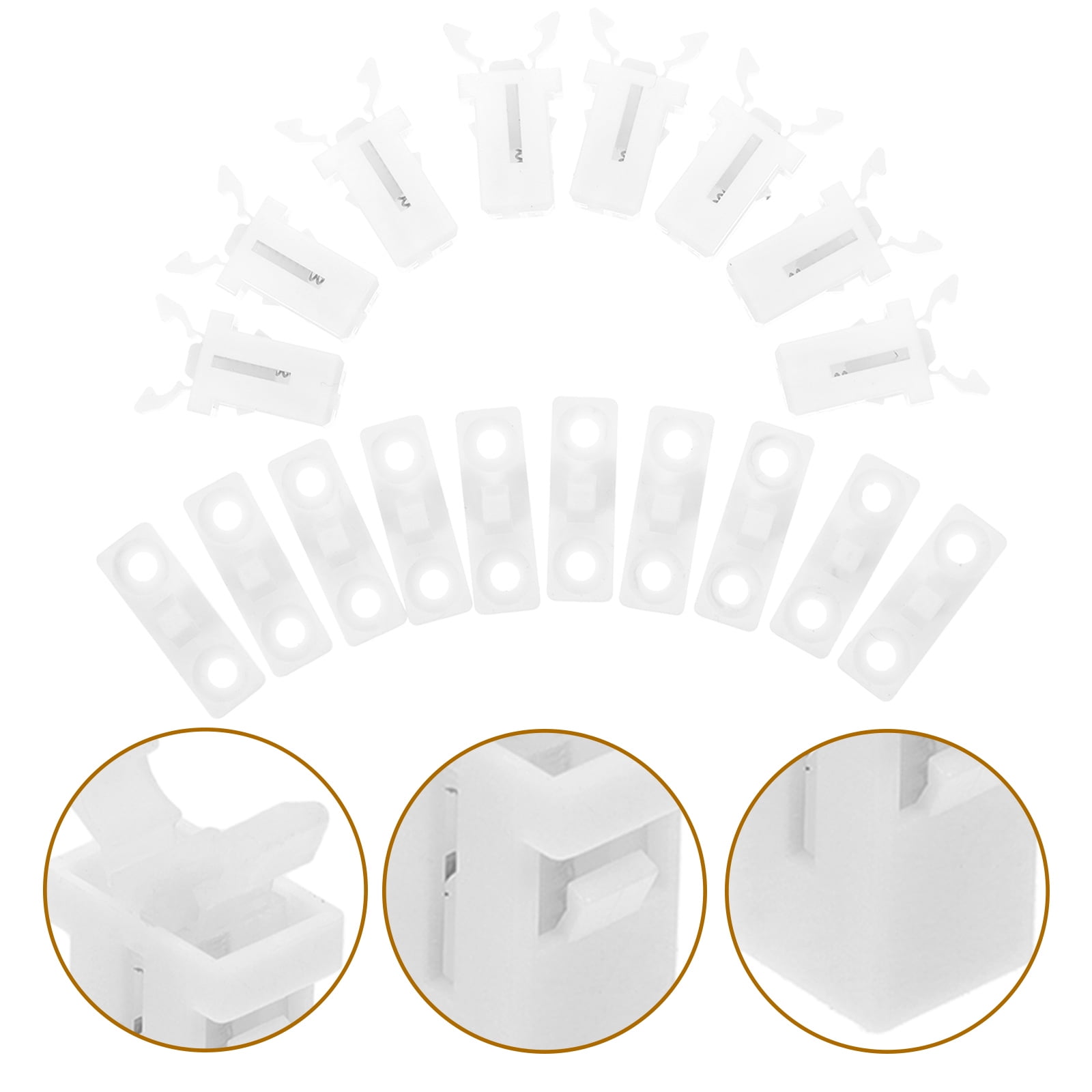 FOMIYES White Bin Lid Replacement Latch for Garbage Can Easy ...