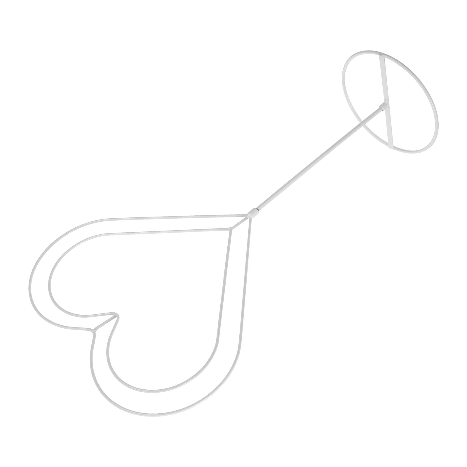 FOMIYES White Heart Metal Wreath Rack Decorative Stand for DIY Home ...