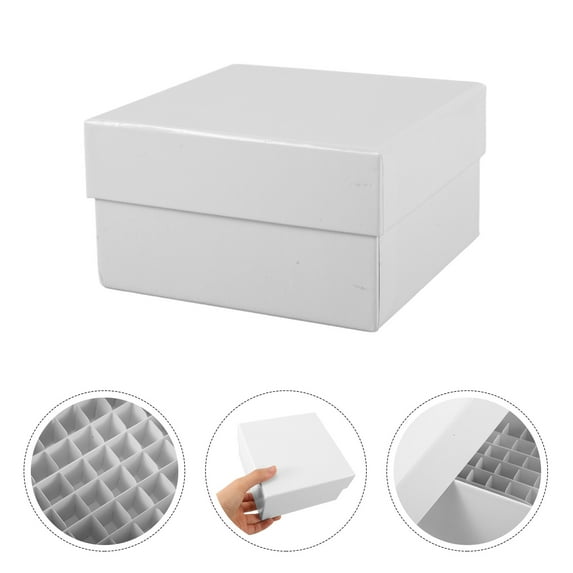 FOMIYES White Paper Microcentrifuge Tube Storage Box for Lab Use ...
