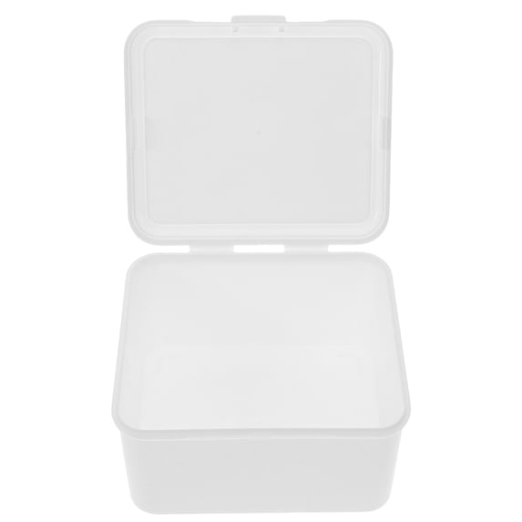 FOMIYES White Plastic Box Craft Storage Container 9.5x8x6in with Hinged ...