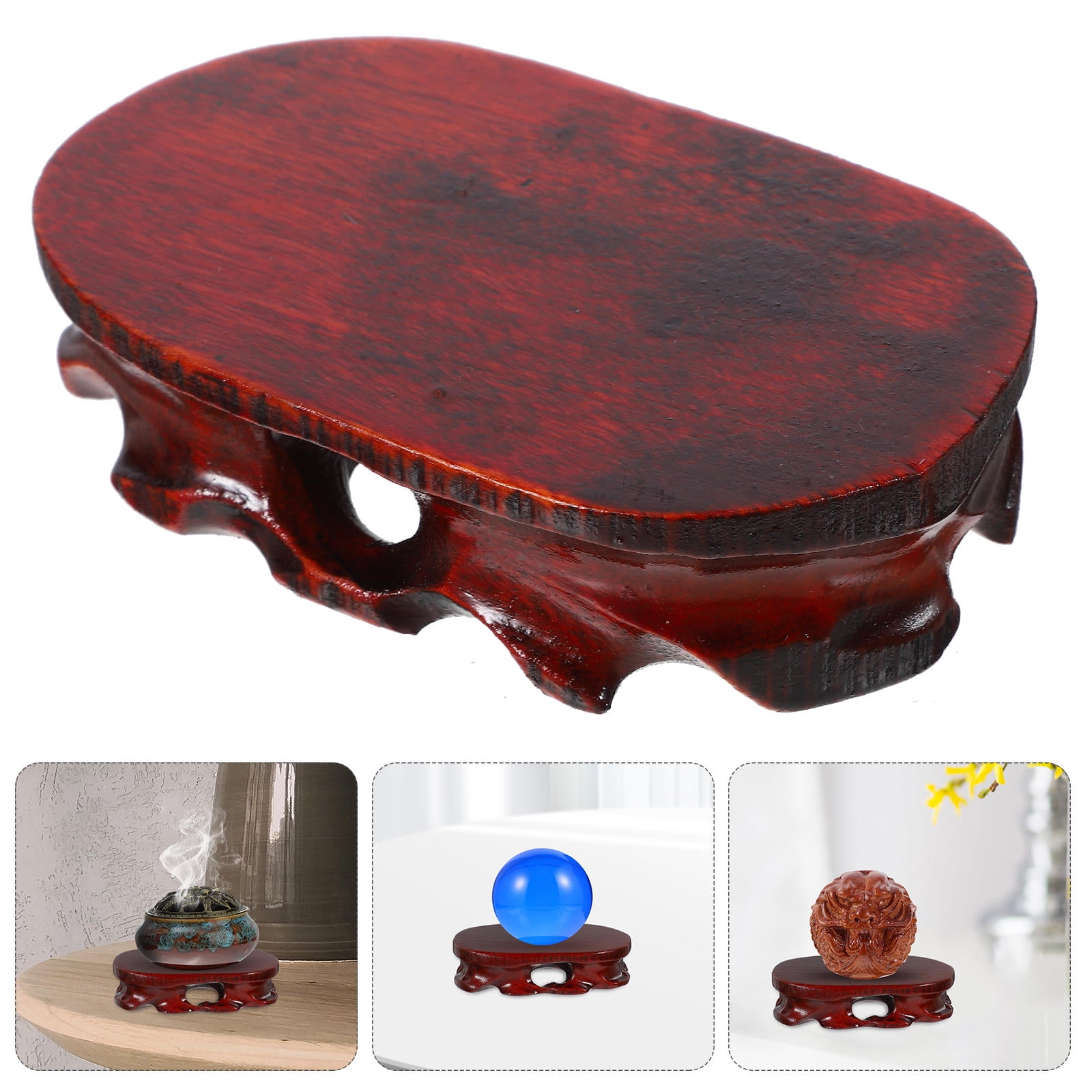 FOMIYES Wooden Display Stand for Statue and Crafts with Sturdy ...