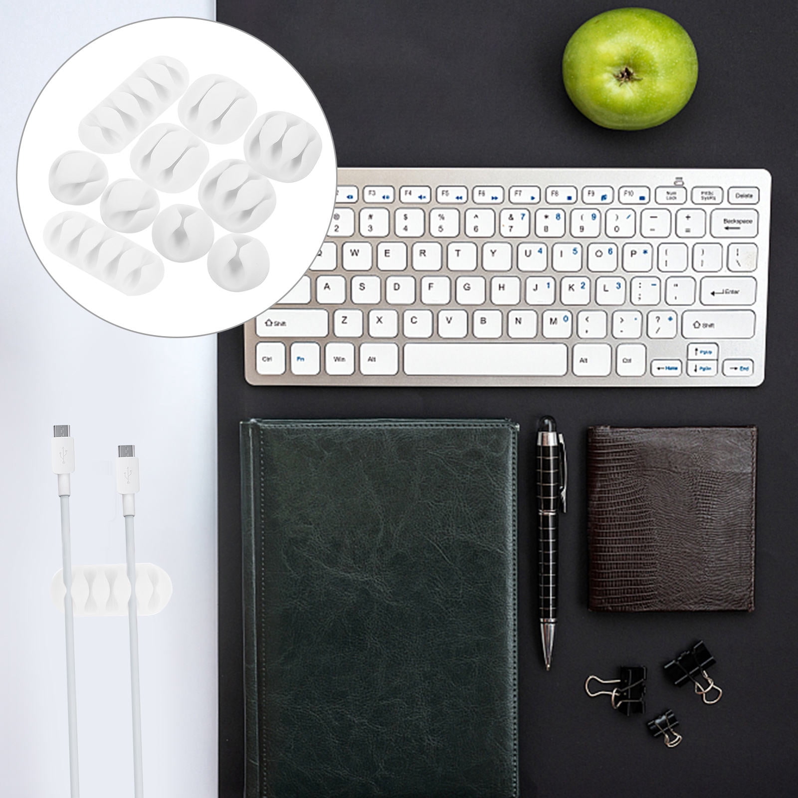 FOMIYES Worgeous 10Pcs Desk Wire Management Plastic Organizer Adorable ...