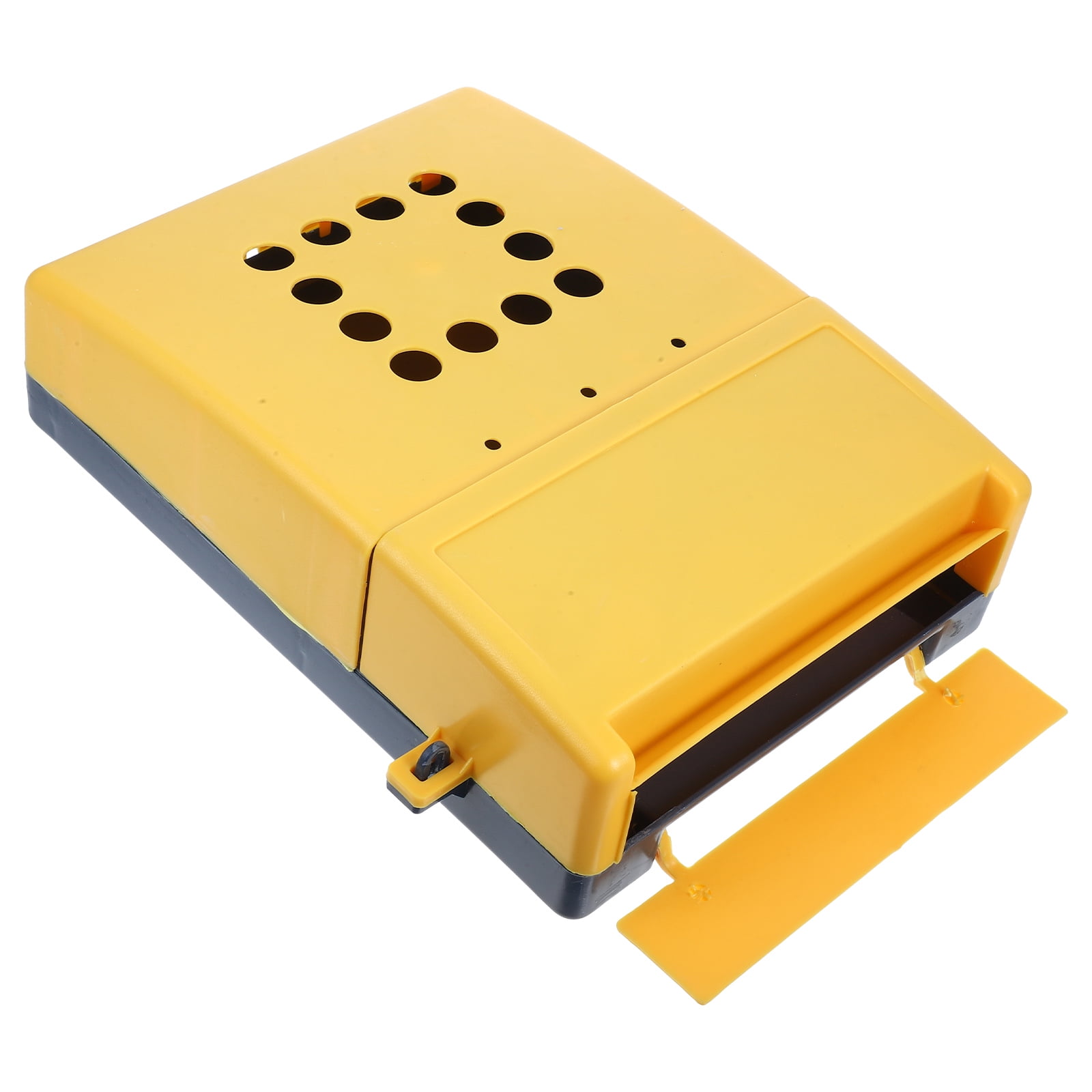 FOMIYES Yellow Wall-mount Mail Box with Lock for Daily Use Plastic ...