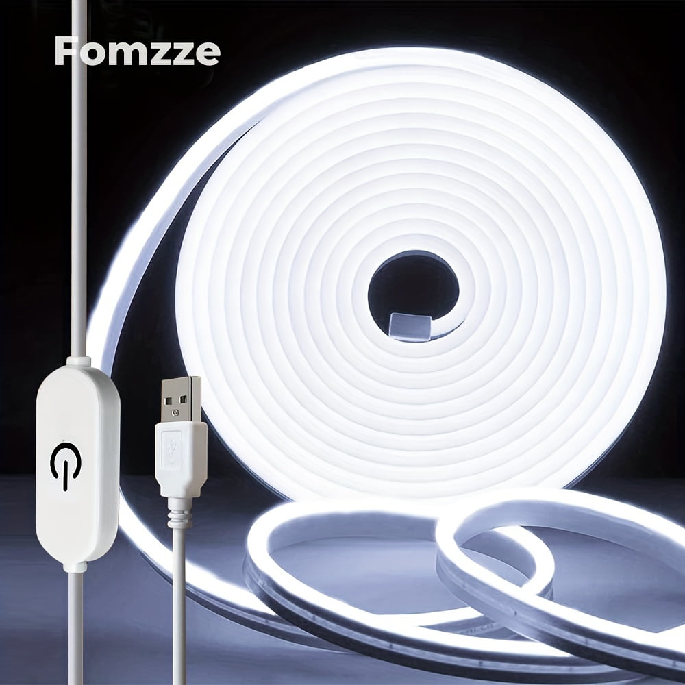 FOMZZE USB Powered Touch Control Neon Strip, Adjustable Flexible ...