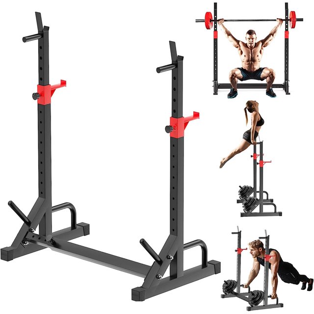 FONBEAR Squat Rack, Barbell Rack, Bench Press 550 LBS Max Load ...