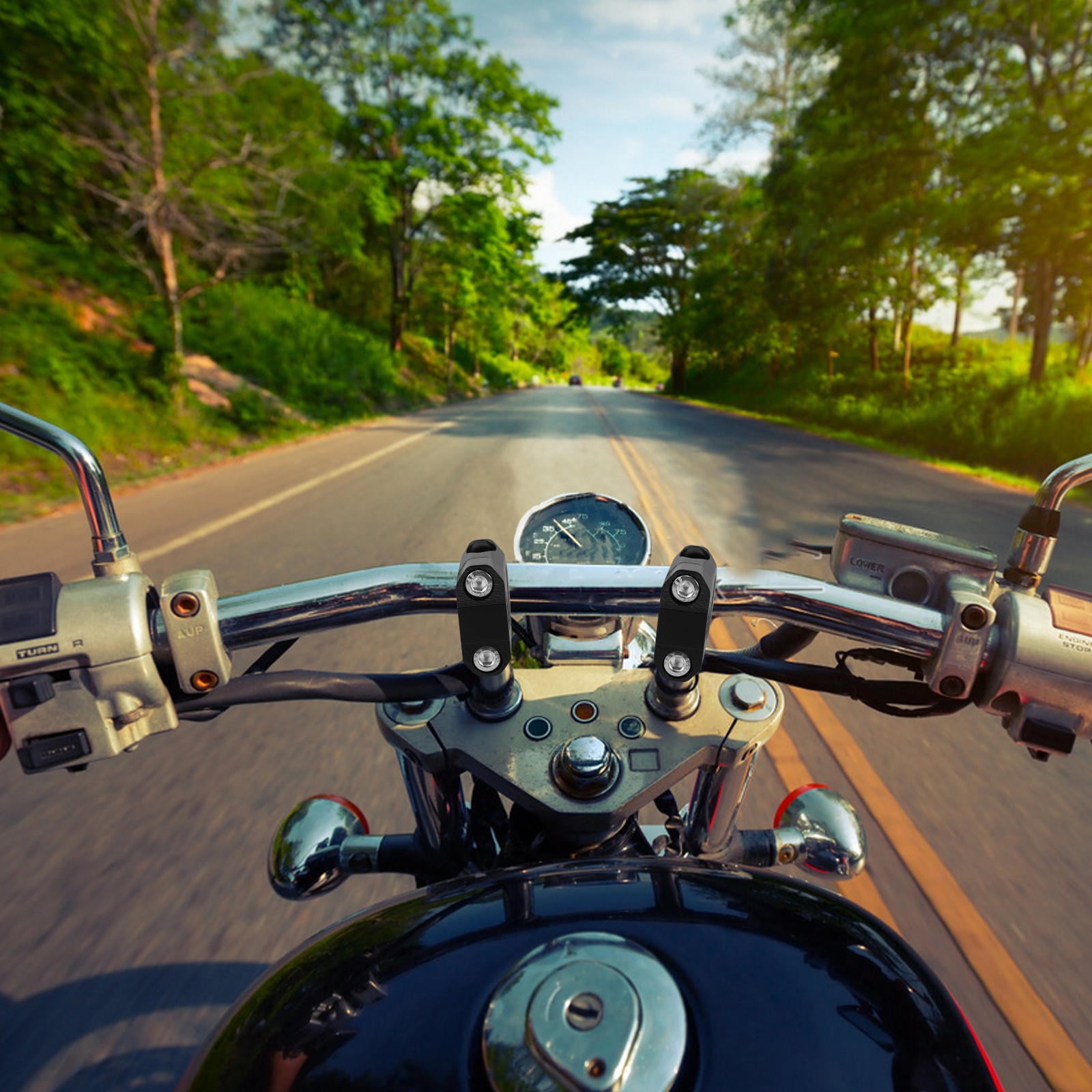 FONDOTIN 1 Pair Handlebar Risers for Motorbike Accessories Enhanced Control and Stability 2.95X2 ...