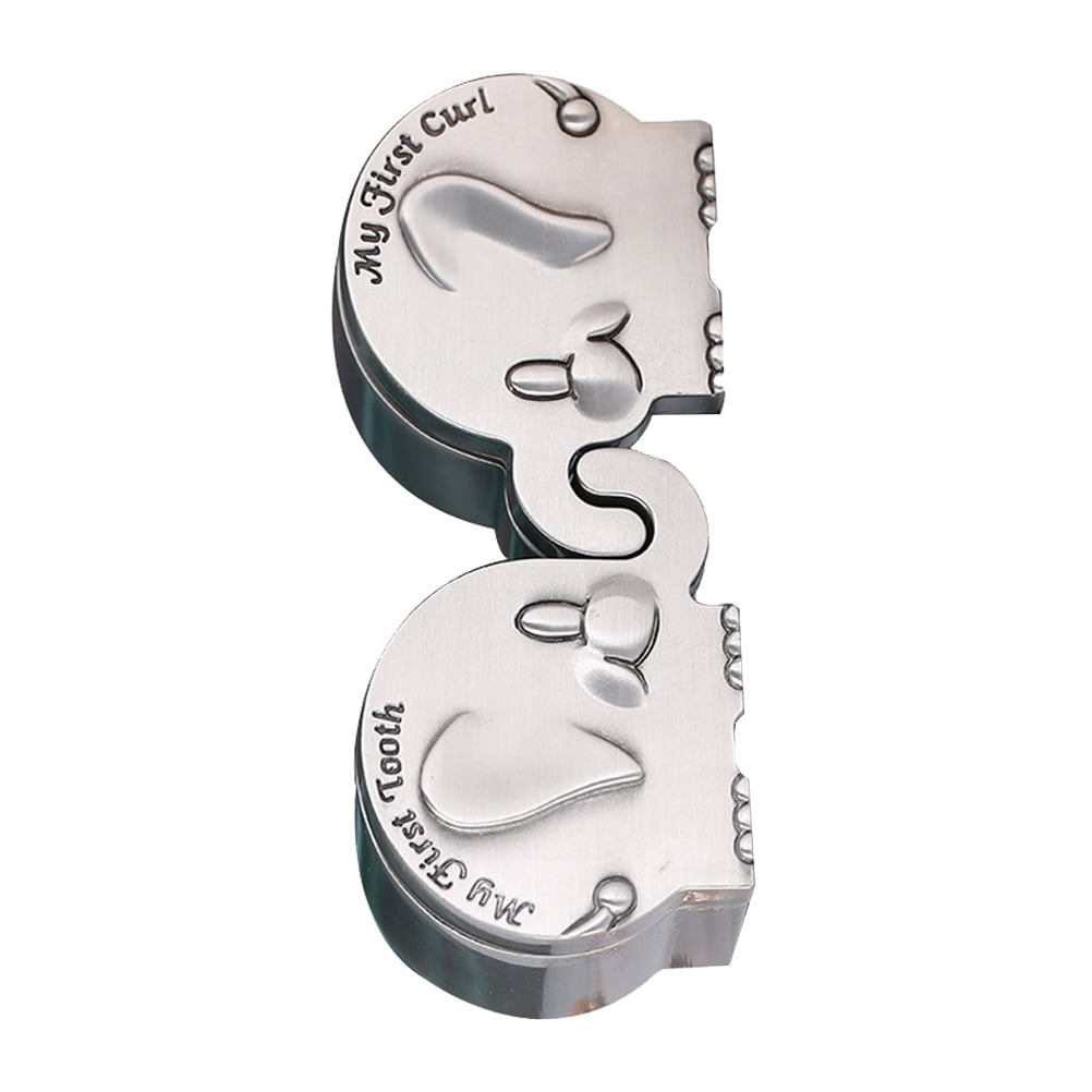 FONDOTIN 1 Pair Silver Baby Keepsake Organizer for Tooth and Curl ...