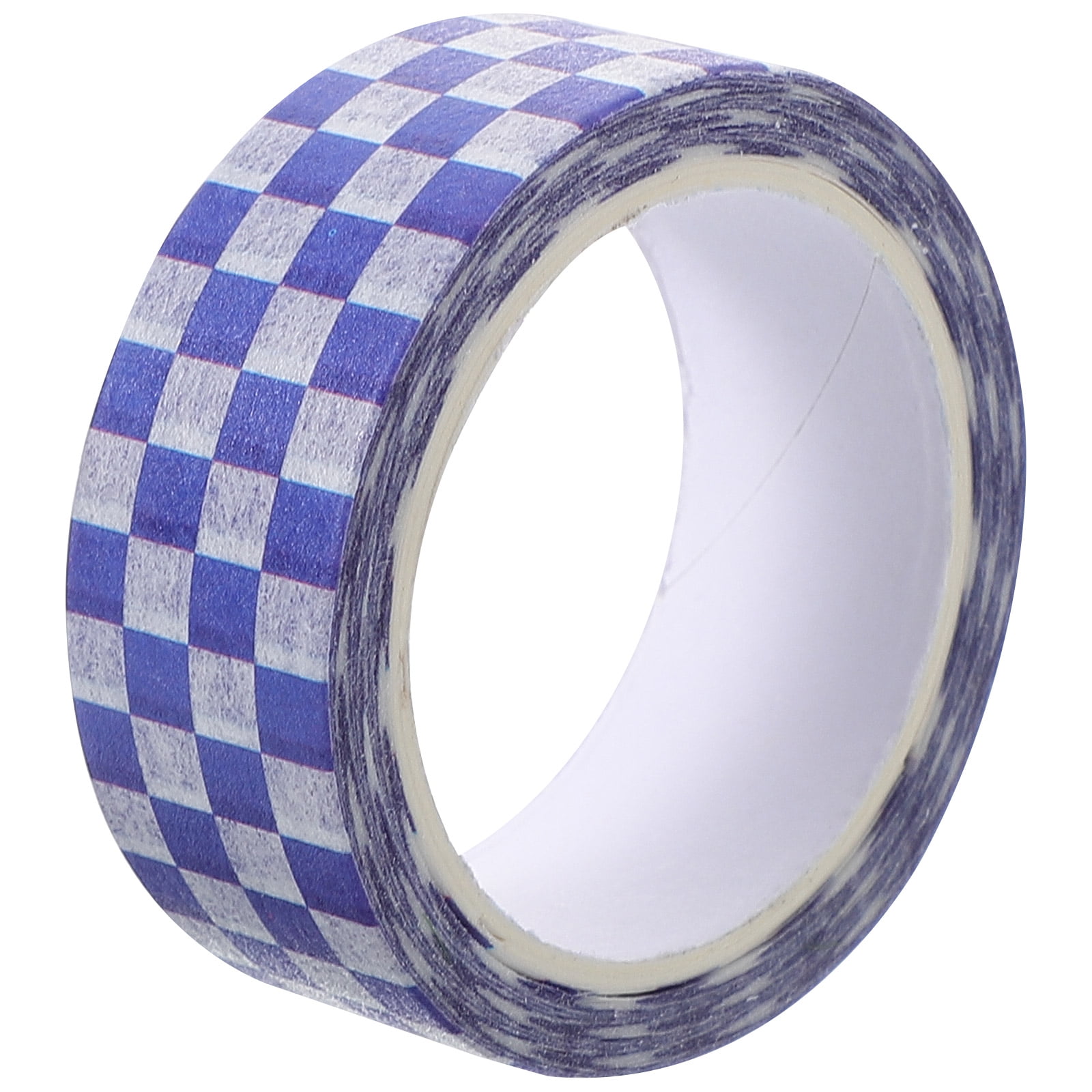 FONDOTIN 1 Roll of Checkered Flag Tape Crafting Tape Blue and White ...