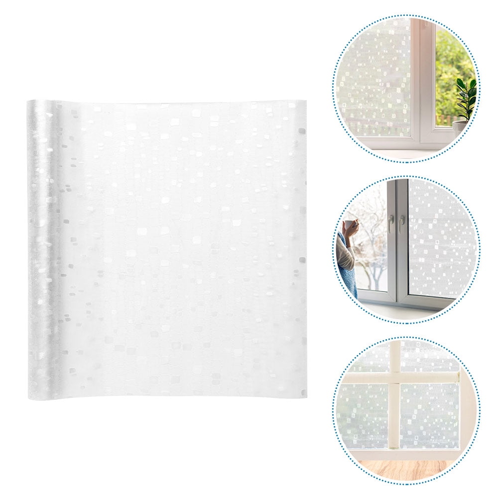 FONDOTIN 1 Roll of Removable Window Decal White PVC Collision ...