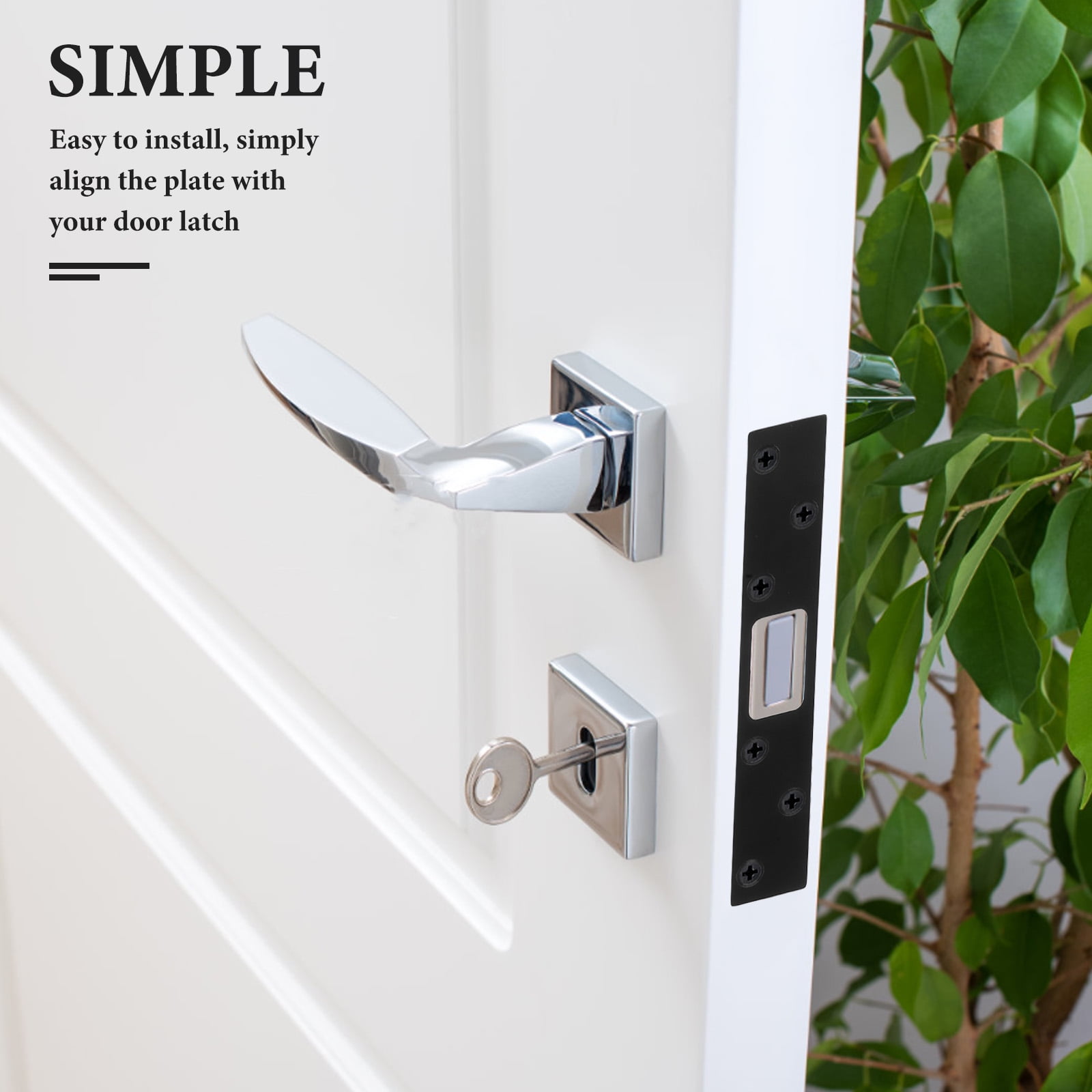 FONDOTIN 1 Set Deadbolt Strike Plate Door Backplate For Exterior Door ...