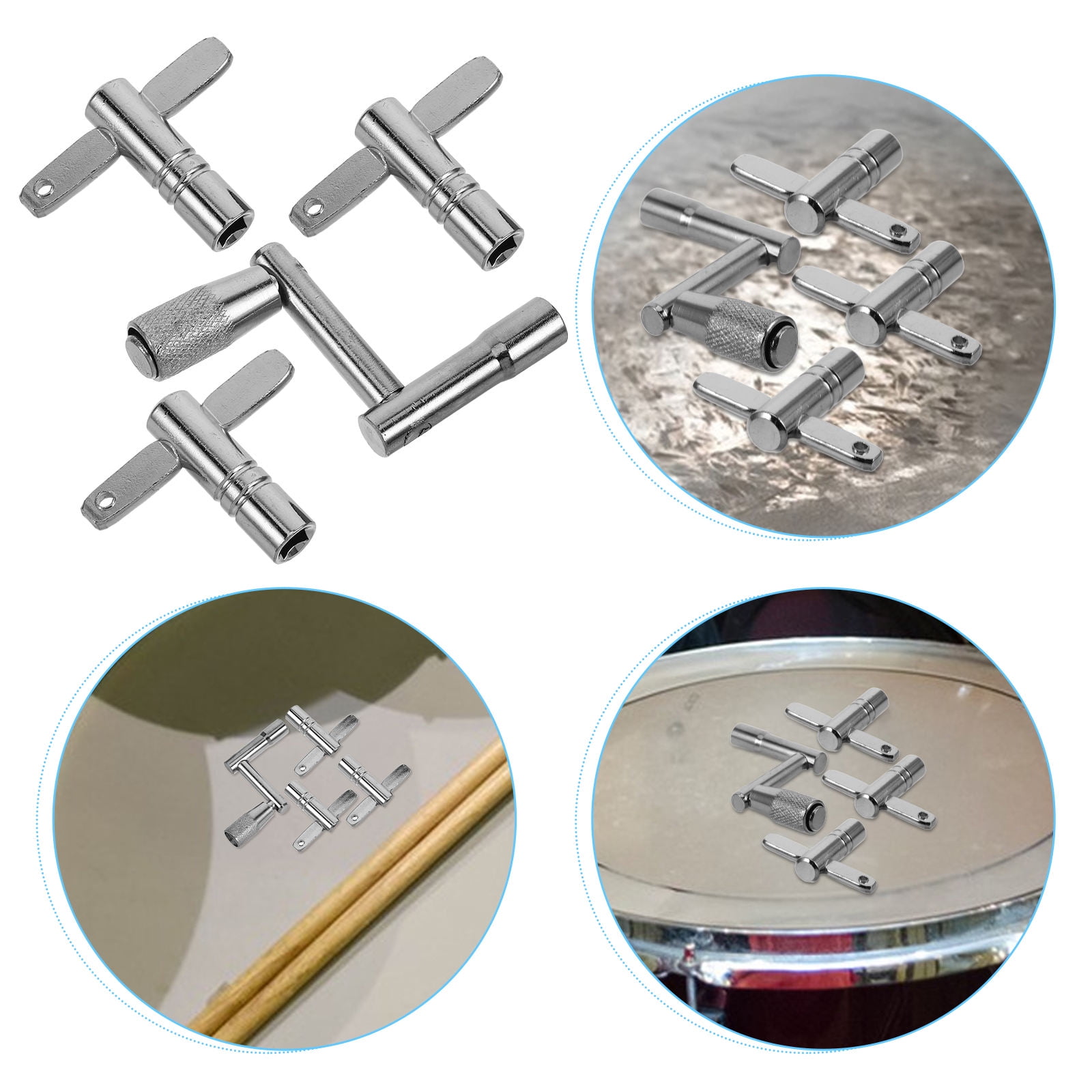 FONDOTIN 1 Set Drum Tuner Key Iron Plating Precision Drum Key For Drum ...