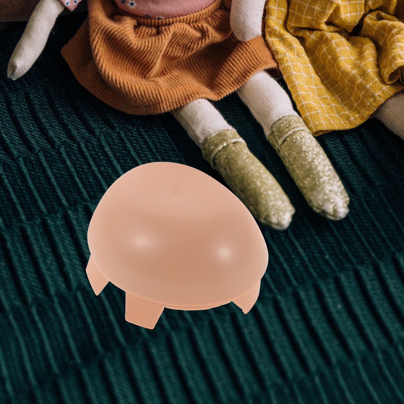 FONDOTIN 1 Set Fake Scalp Material Mini Scalp for Children Light Brown ...