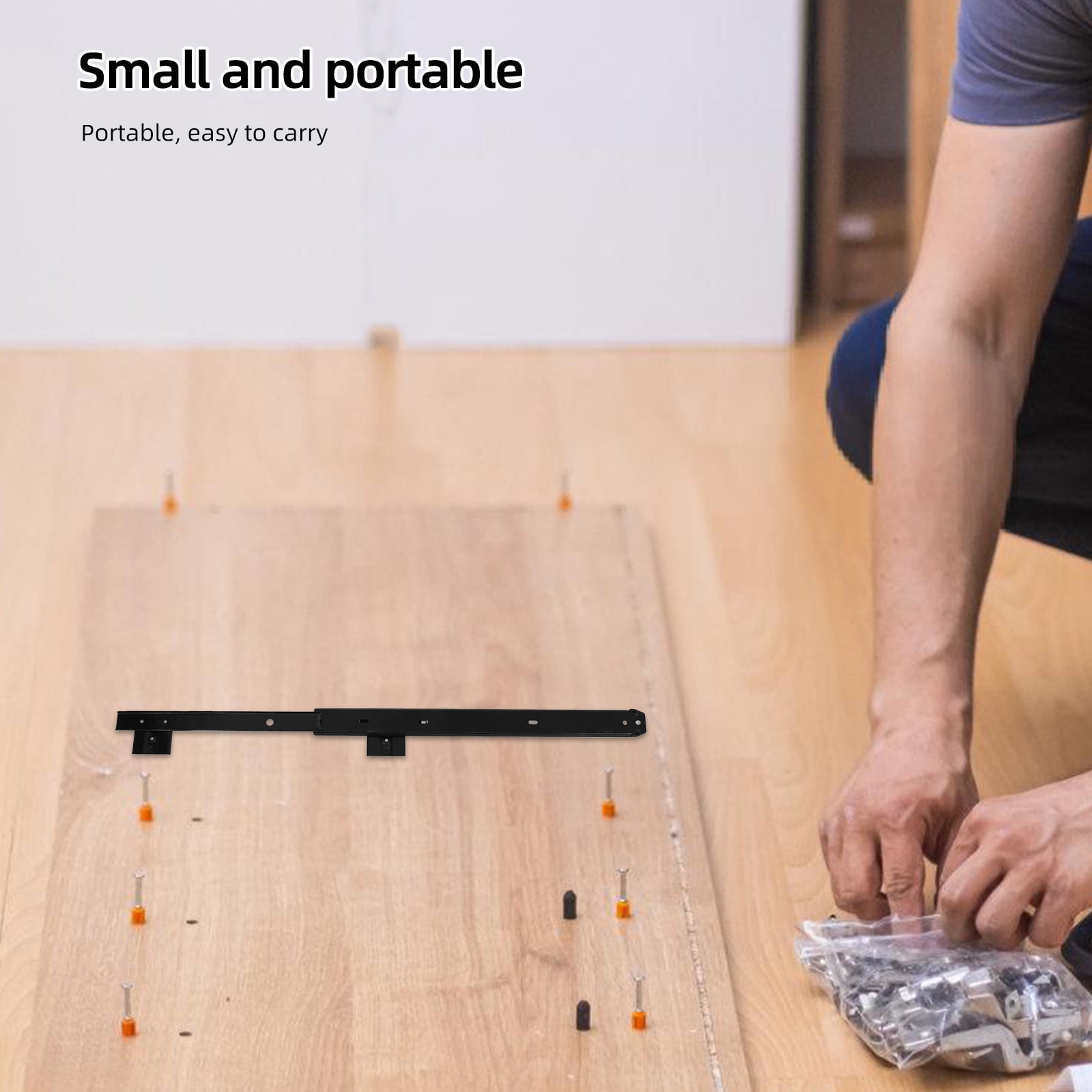 Fondotin 1 Set Keyboard Tray Slide Drawer Rail Cabinet Glide And Slide Track Guide For Replace