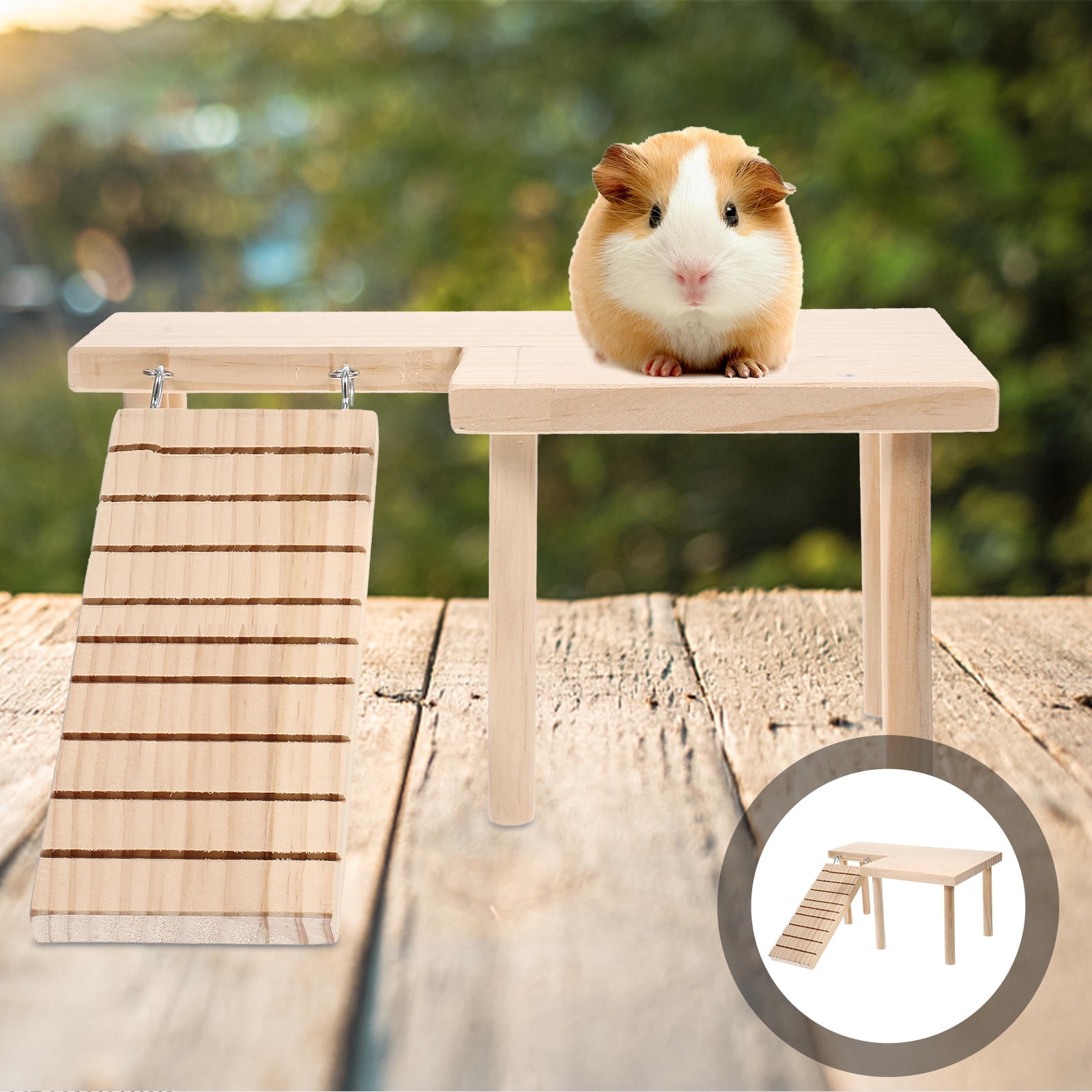 FONDOTIN 1 Set Wooden Hamster Steps Light for Pet Supplies - Walmart.com