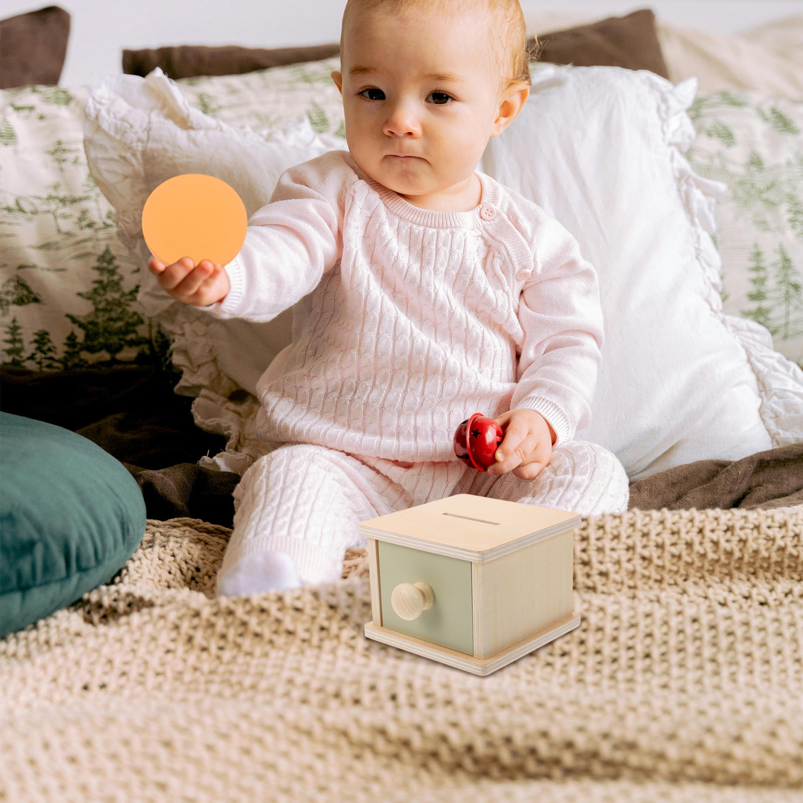 FONDOTIN 1 Set Multi Color Wooden Montessori Drop Toy for Playroom ...