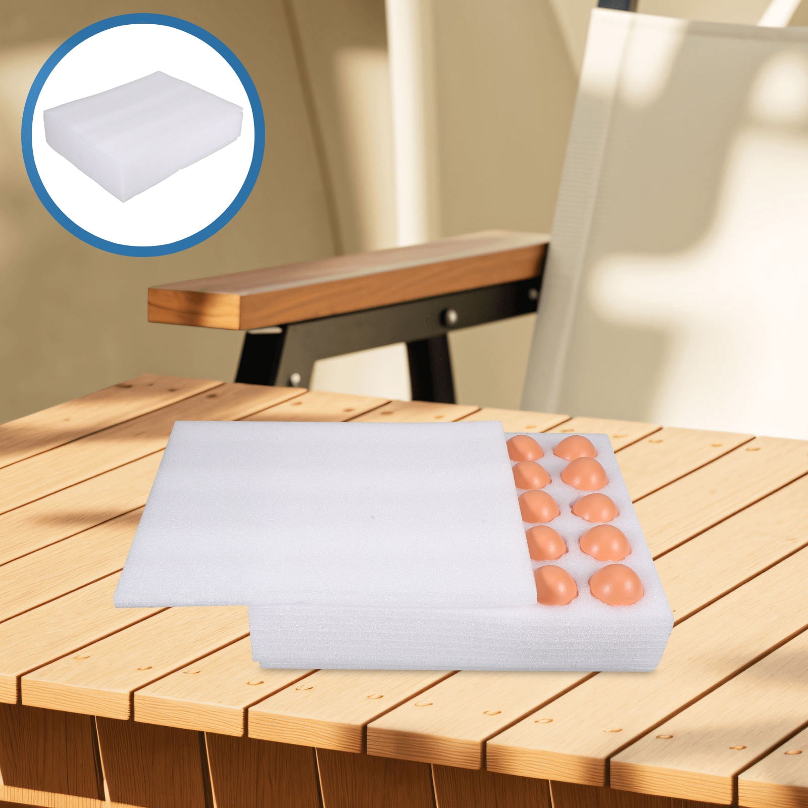 FONDOTIN 1 Set Shockproof Egg Case in White Color for Secure Egg ...