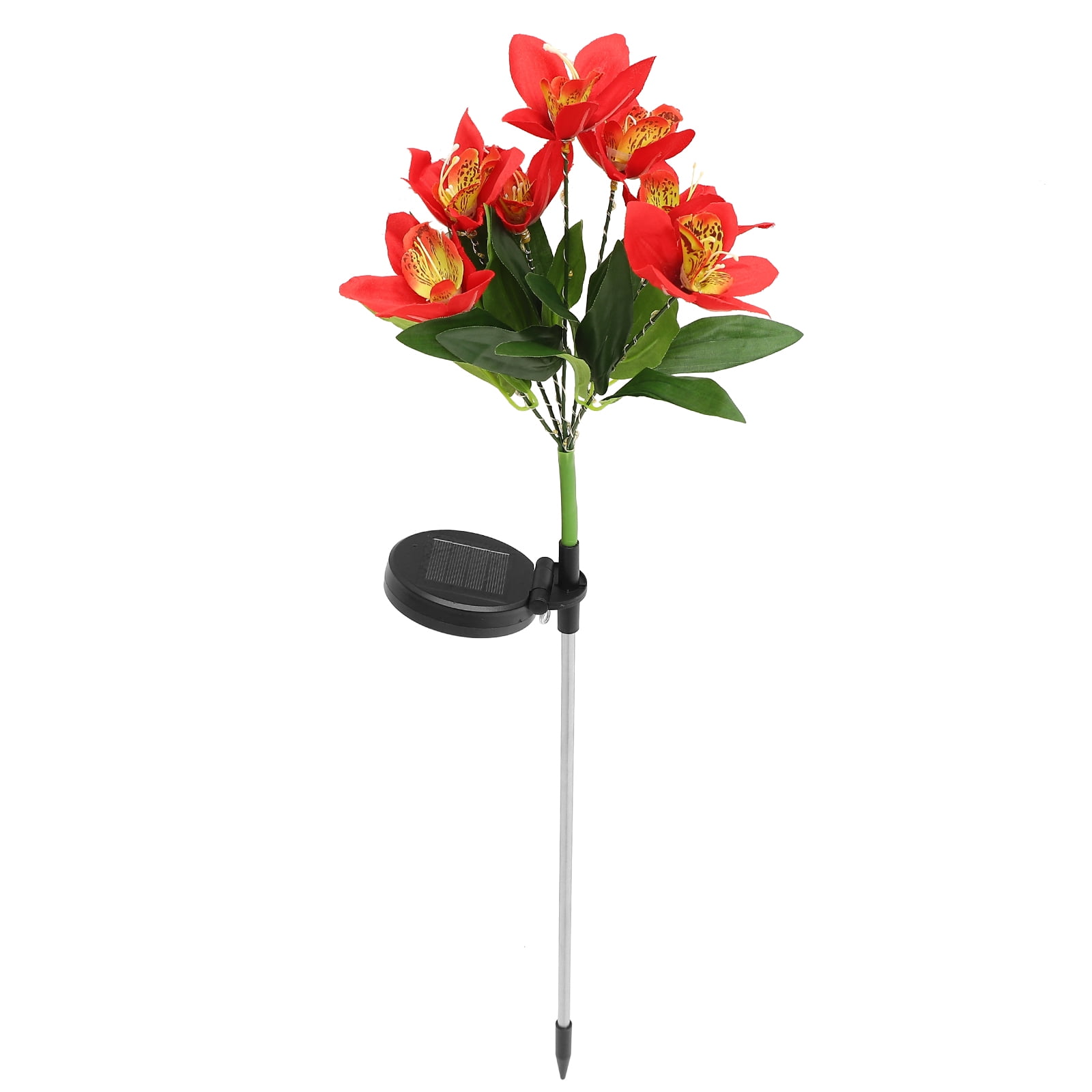 FONDOTIN 1 Set Solar Powered Flower Shape Light Stainless Steel for ...