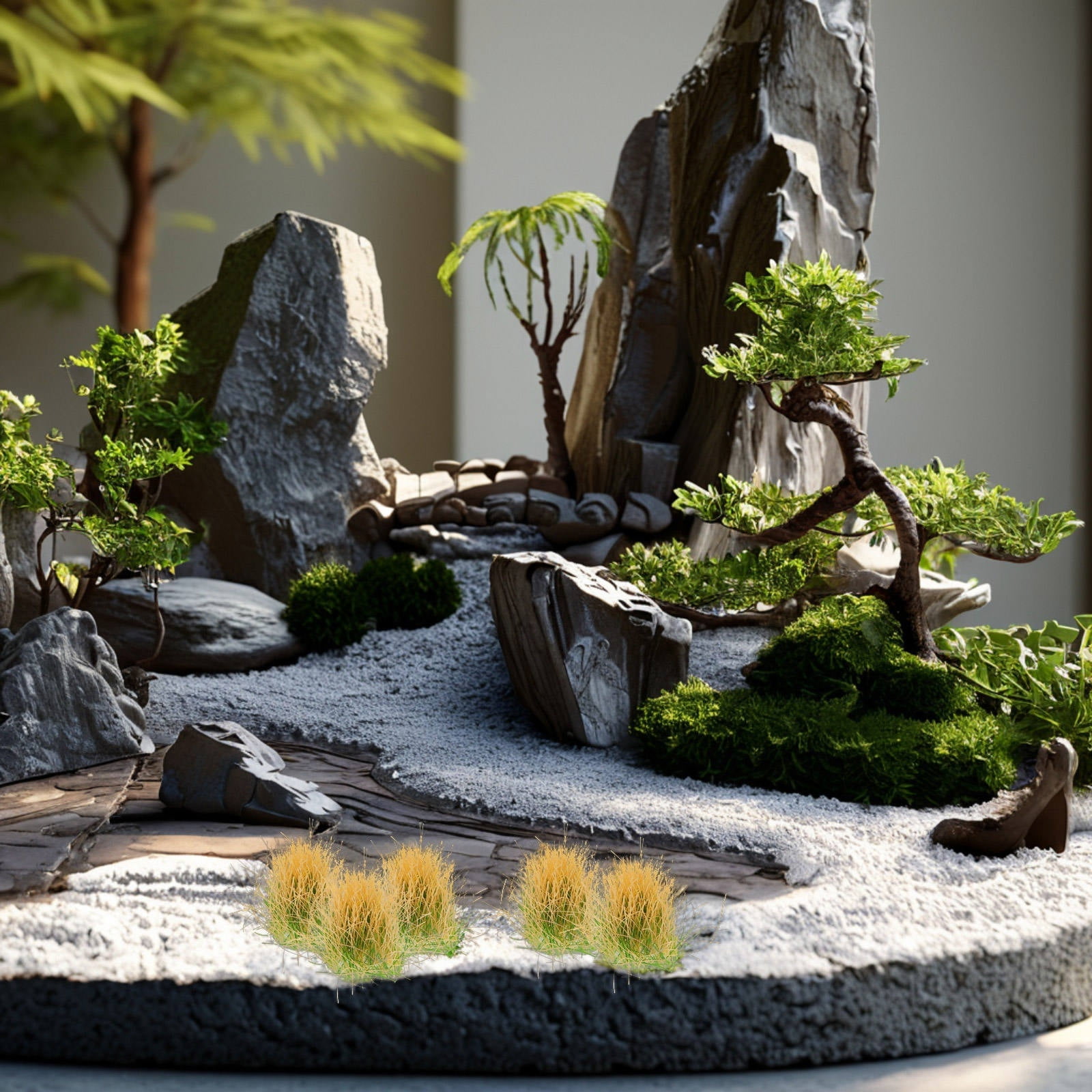 FONDOTIN 1 Sheet DIY Artificial Grass for Sand Table Model Trains ...