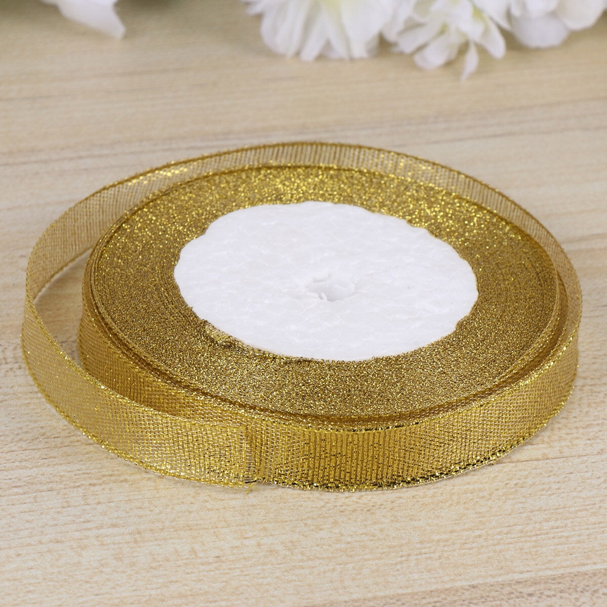 FONDOTIN Wrapping Ribbons Golden Polyester 10 Pcs Cake Baking - Walmart.com
