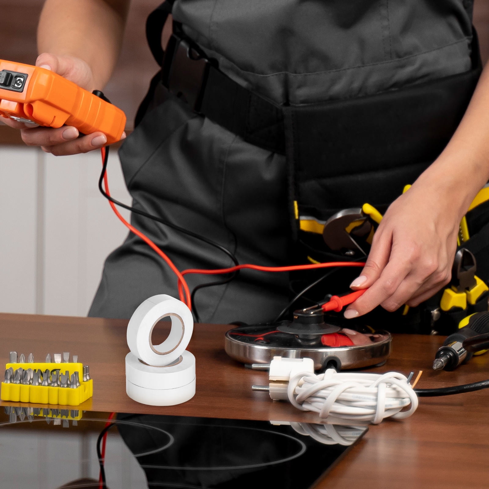 FONDOTIN 10 Rolls Electrical Tape Insulation Tape Strong Adhesive ...