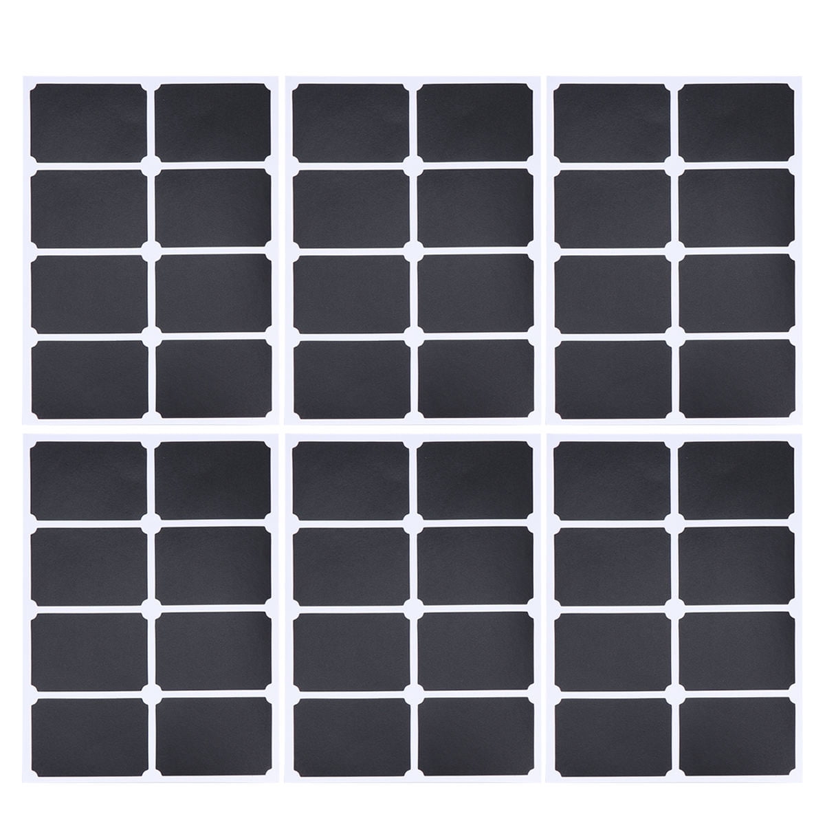 FONDOTIN 10 Sheets Black Board Sticker Labels PVC for Kitchen and ...