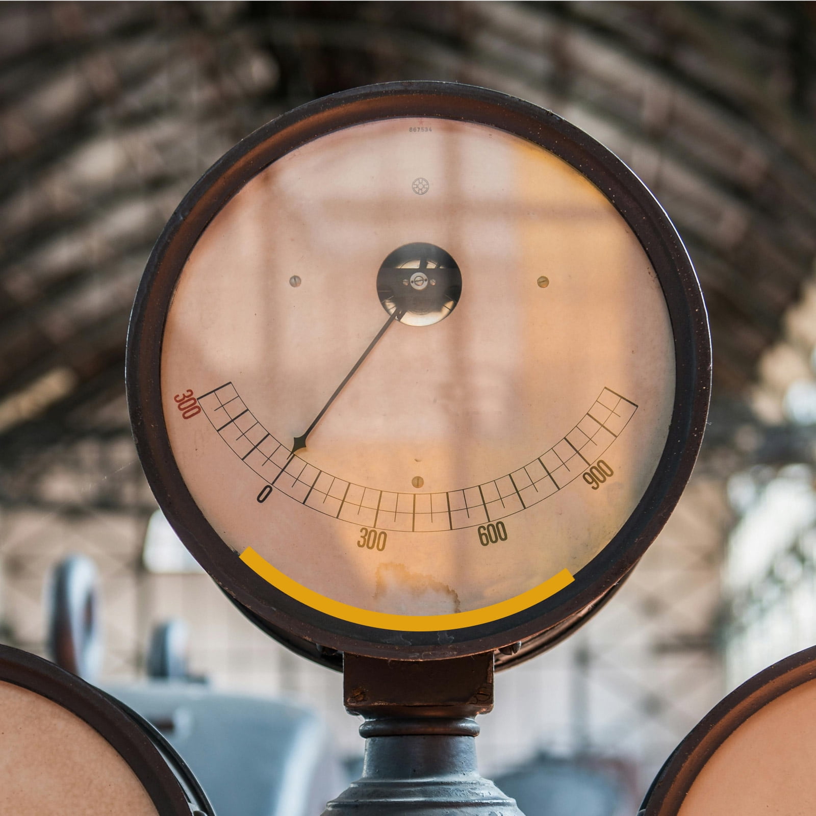 FONDOTIN Reflective Stickers Pressure Gauge Indicator Yellow 10 Sheets ...