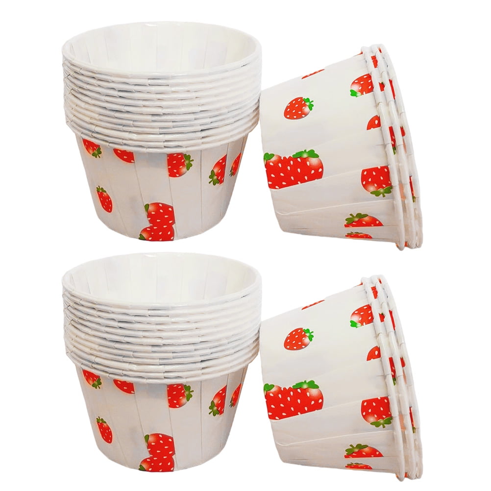 FONDOTIN Paper Dessert Cups Assorted Color 100Pcs 2.6x2.6x1.4in ...