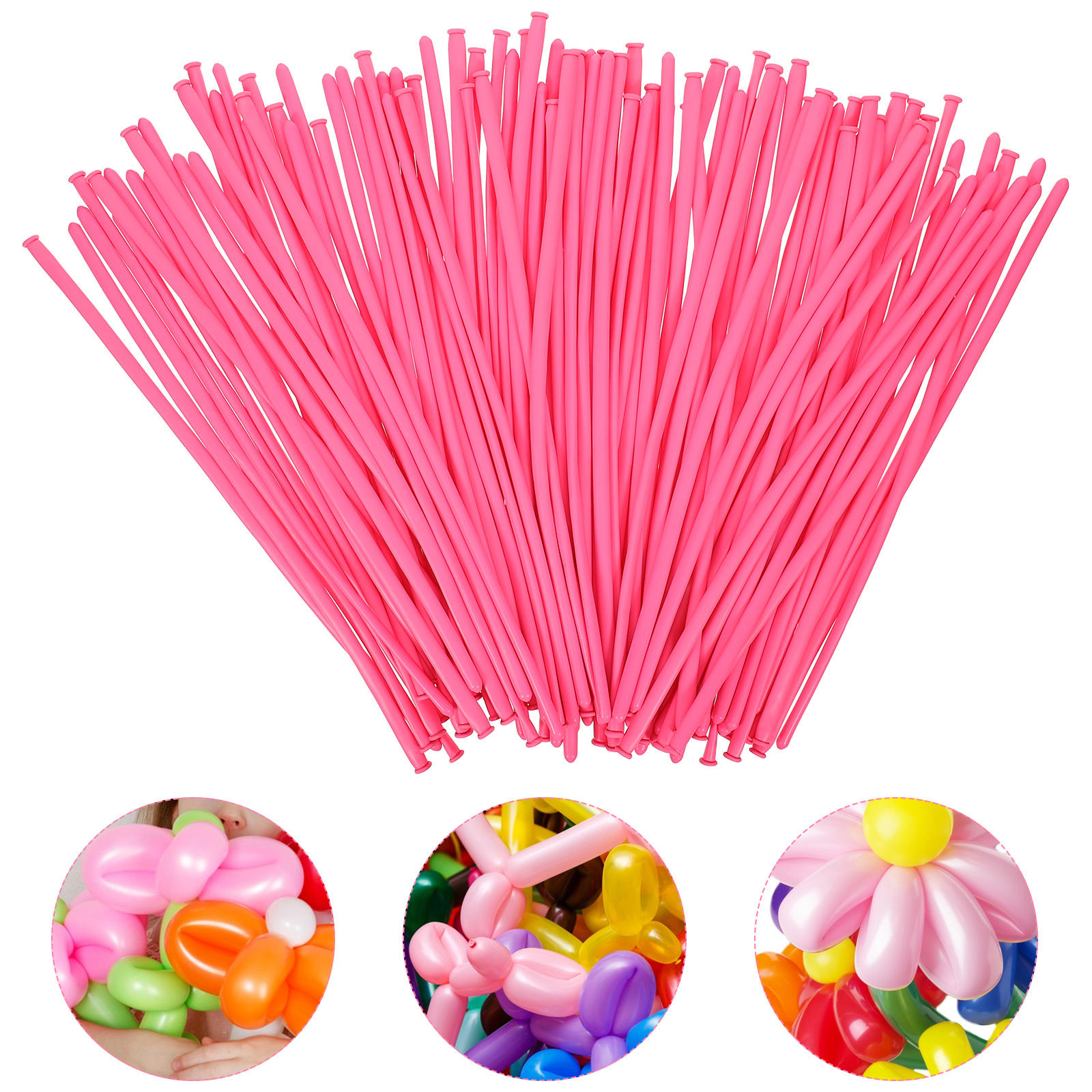 FONDOTIN 100 Pcs Long Balloon Birthday Balloons Decorations Colored ...