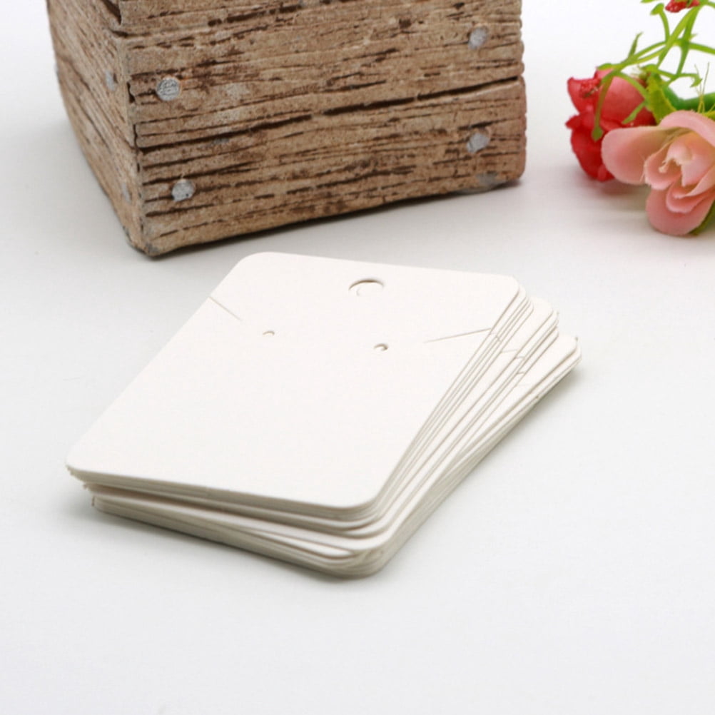 FONDOTIN 100 Pcs Necklace Display Cards and Earring Holder for Product ...