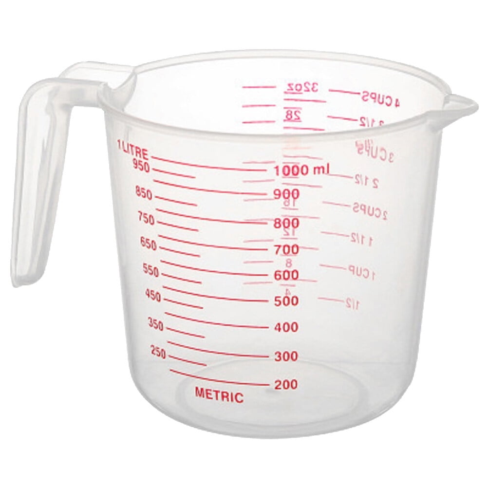 FONDOTIN 1000 Ml Cups Plastic Measuring Volumetric Beaker Graduated ...