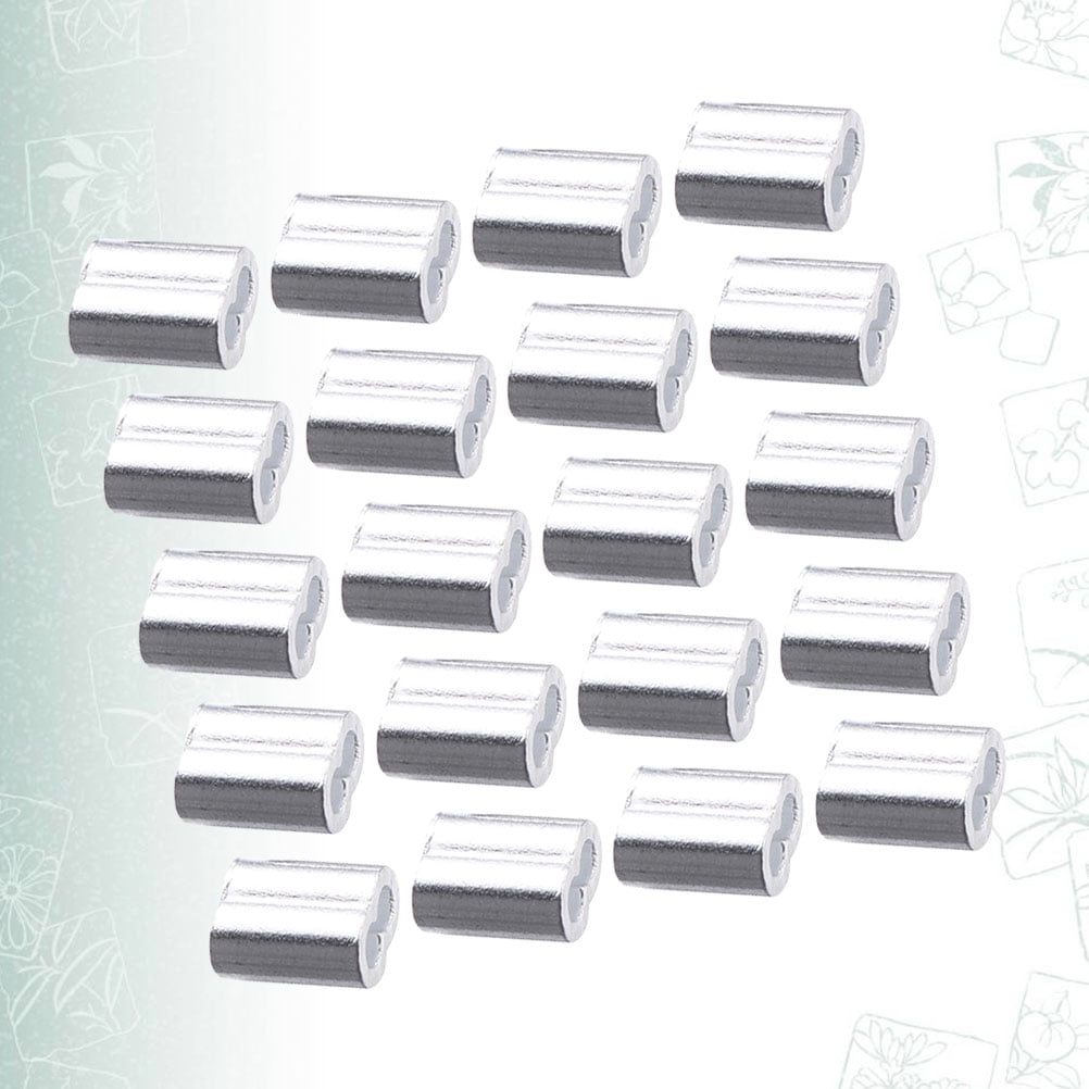 FONDOTIN Steel Cable Crimp Wire Rope Joint Multi-colored 100Pack for ...