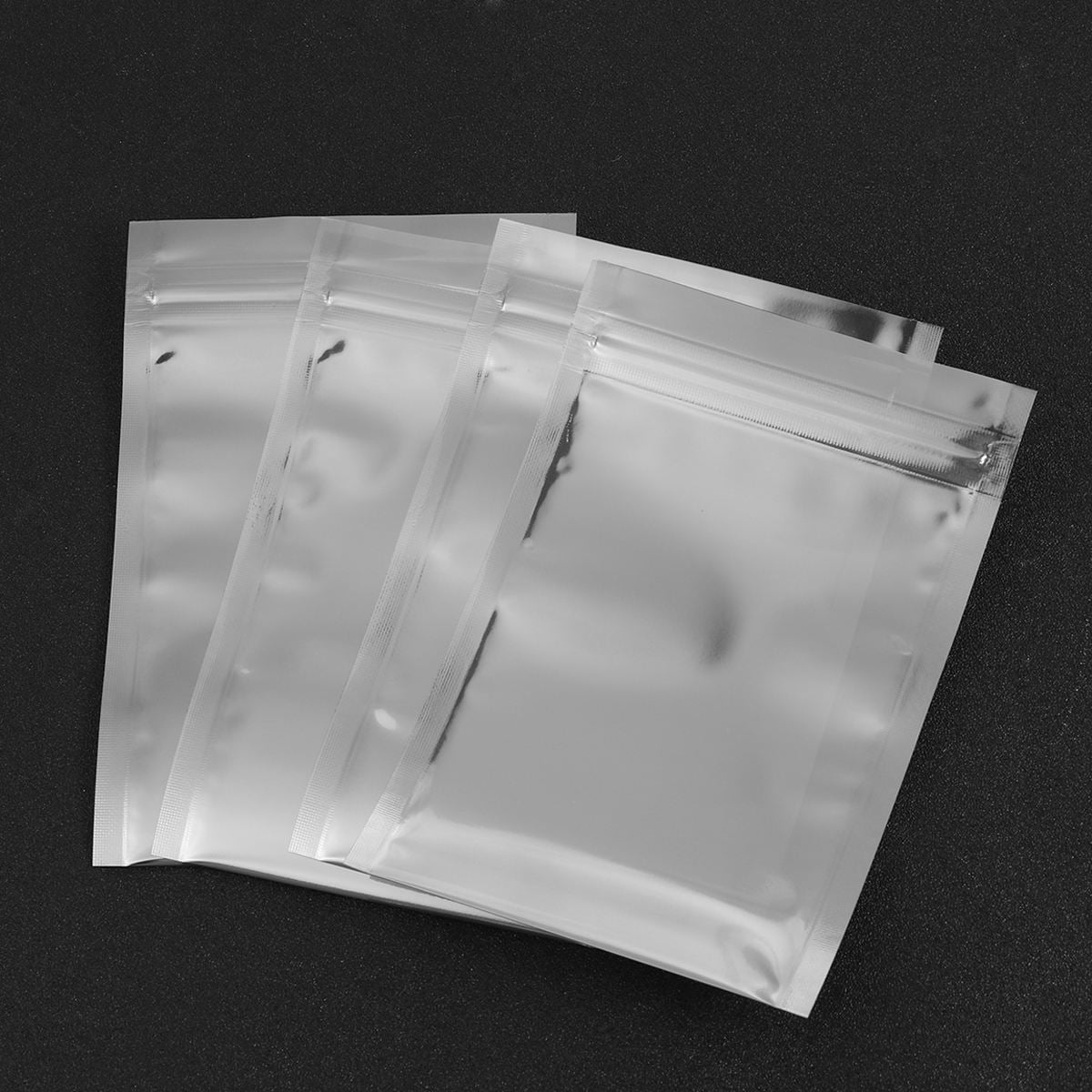 FONDOTIN 100Pack Rectangular Silver Storage Pouch for Chip Storage and ...