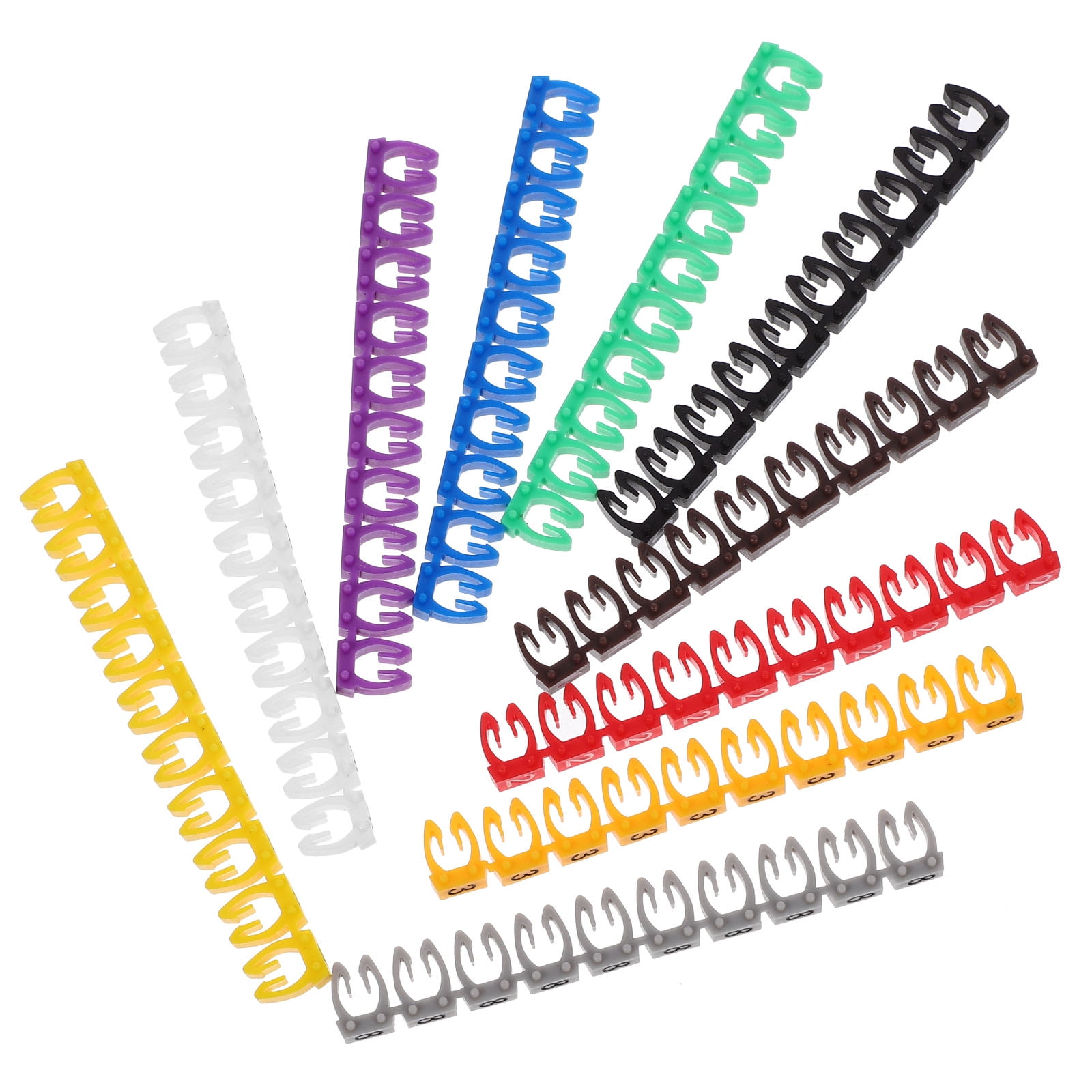 FONDOTIN 100Pack Wire Number Labels Tube Assorted Color For Diy ...