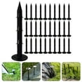 FONDOTIN 100Pcs Black Ground Nails Plastic Lawn Pegs for Outdoor Garden ...