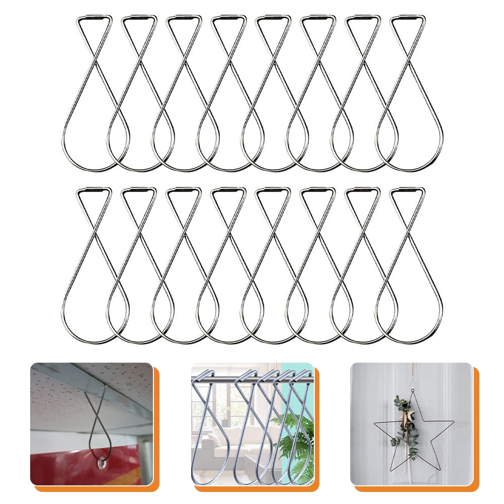 FONDOTIN 100Pcs Drop Ceiling Hook Clips Metal Hook Clip for Ceiling ...