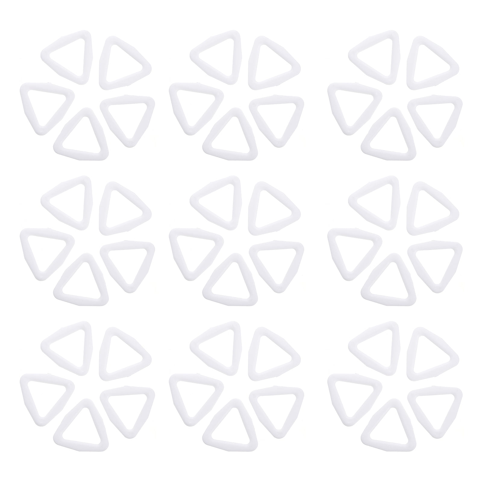 FONDOTIN 100Pcs Fabric Button White Plastic Triangle for Handbag ...