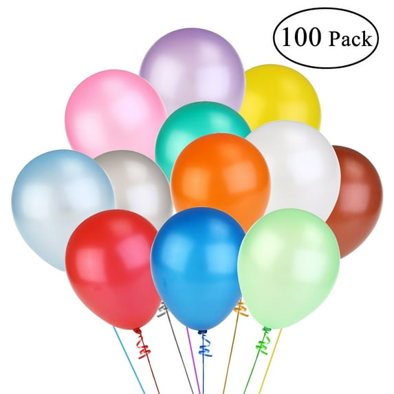 FONDOTIN 100Pcs Mixed Bag Balloons Assorted Color Latex For General ...