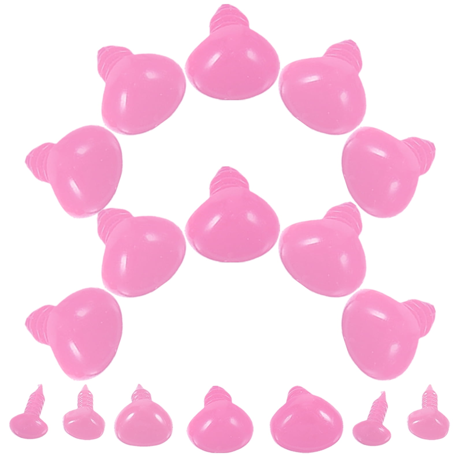 FONDOTIN 100Set Pink Triangular Stuffed Animal for Children DIY Nose ...