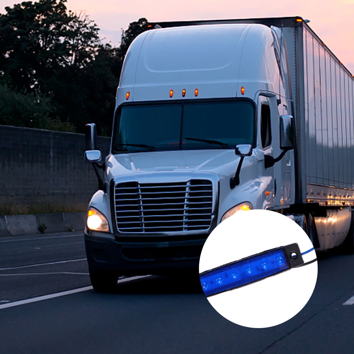 FONDOTIN 10Pcs Blue LED Side Light for Boat Trailer Rear Lights with ...