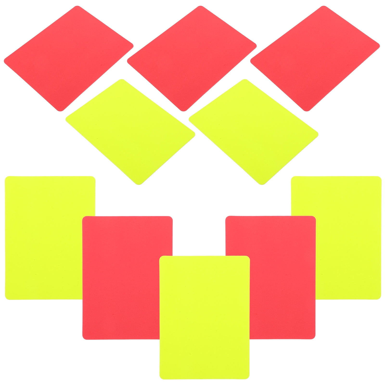 FONDOTIN 10Pcs Red Yellow Card Set for Soccer Referees Rectangular PVC ...