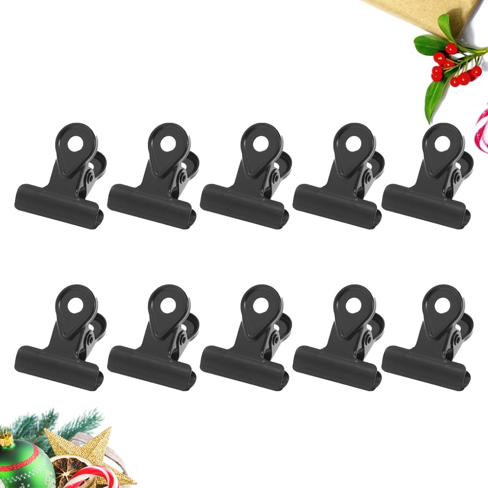 FONDOTIN 10Pcs Stainless Steel Binder Clips for Fasten Papers and ...